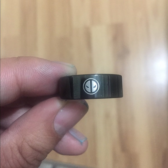 Accessories | Black Titanium Deadpool Ring | Poshmark